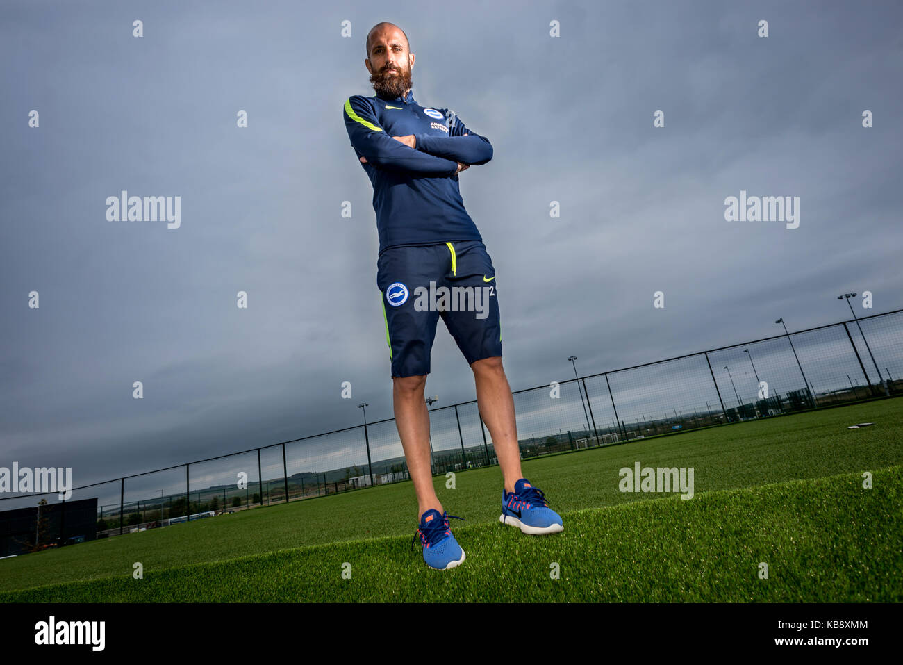 Bruno Saltor, captain of Brighton and Hove Albion FC, at the club's ...
