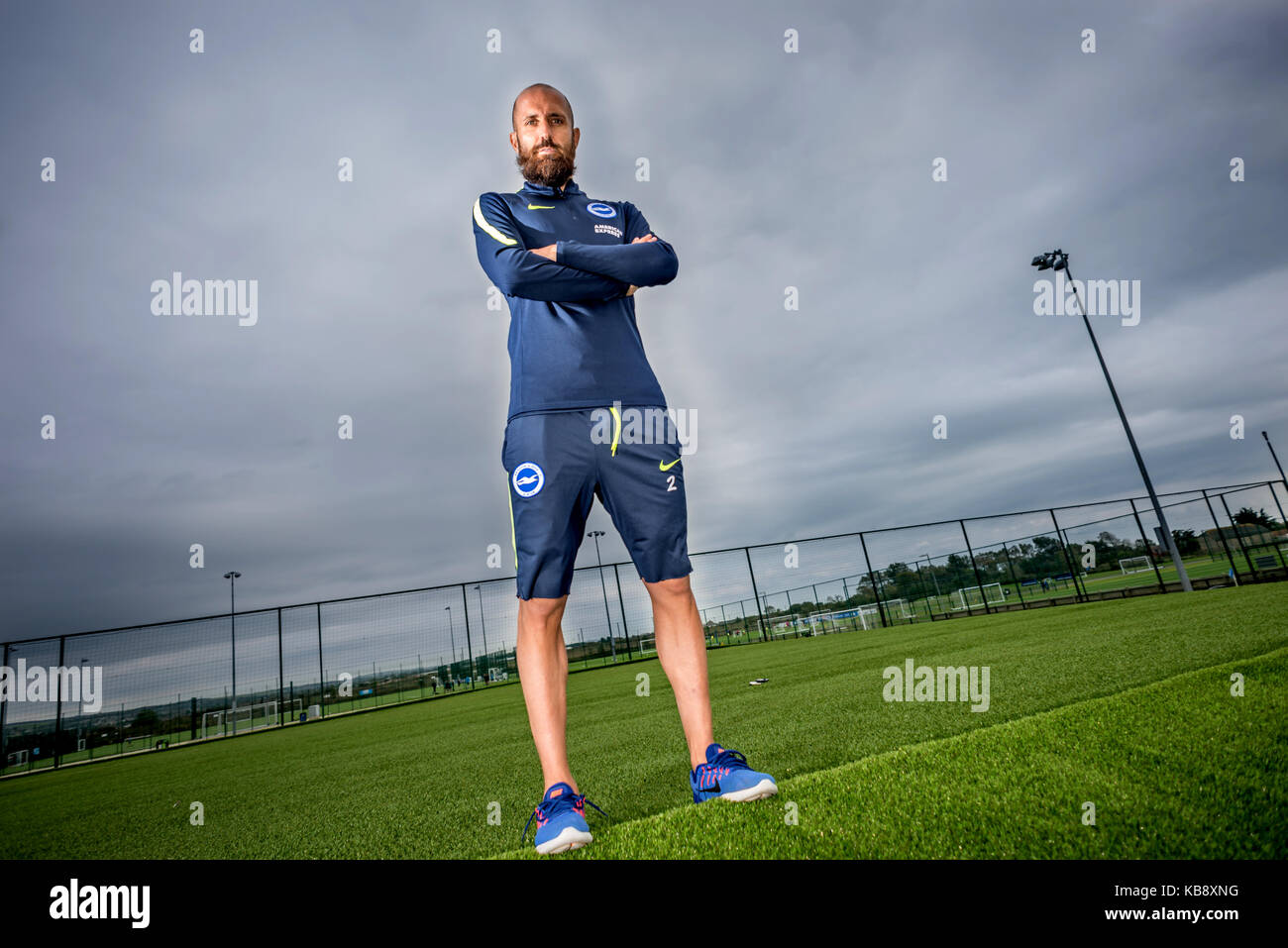 Bruno Saltor, captain of Brighton and Hove Albion FC, at the club's ...