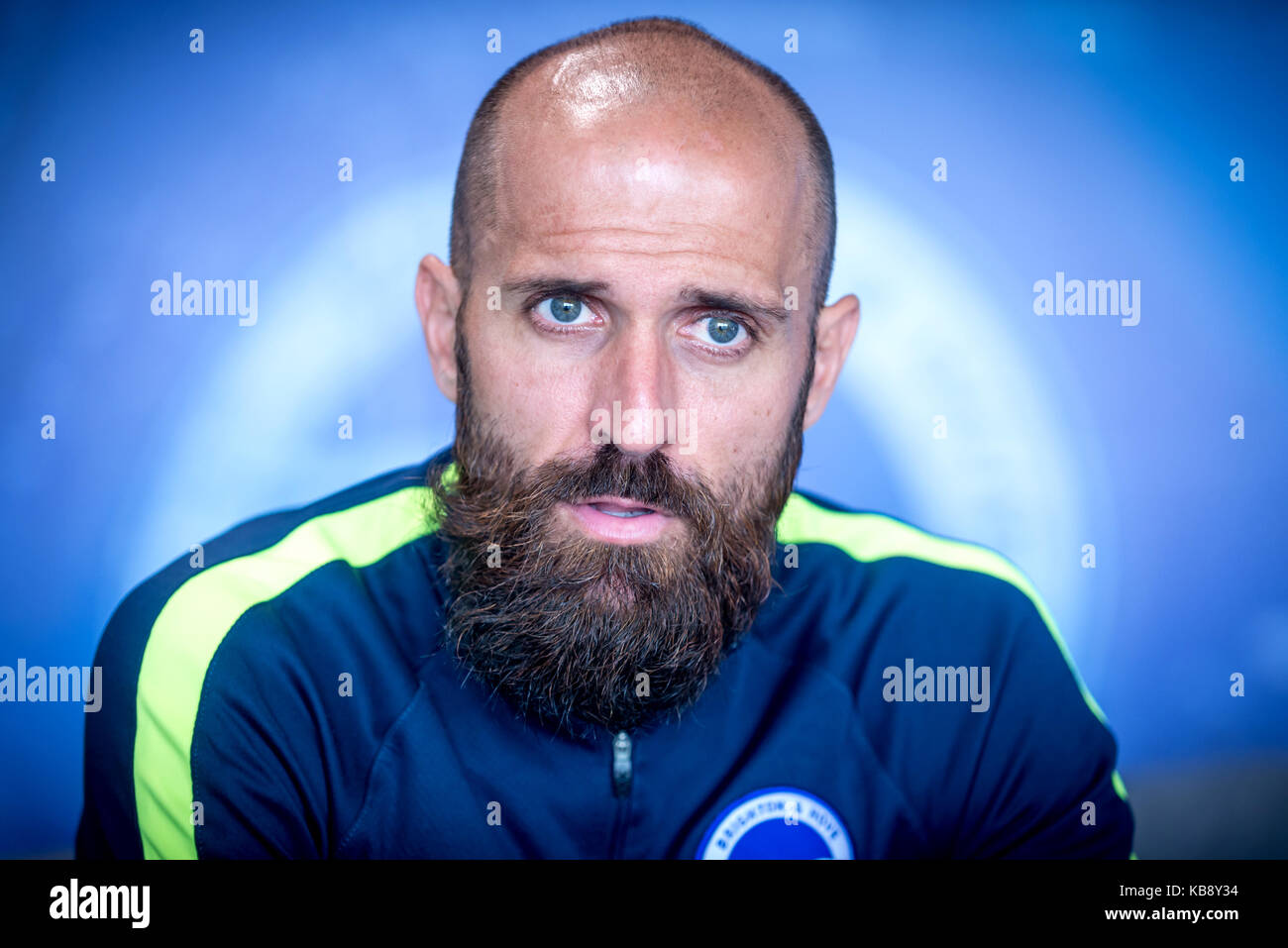 Bruno Saltor, captain of Brighton and Hove Albion FC, at the club's ...