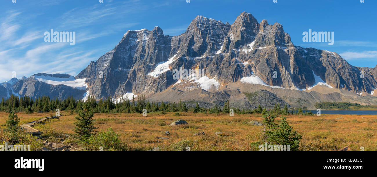 A view of the Ramparts on the Tonquin Trail Jasper Alberta Stock Photo ...