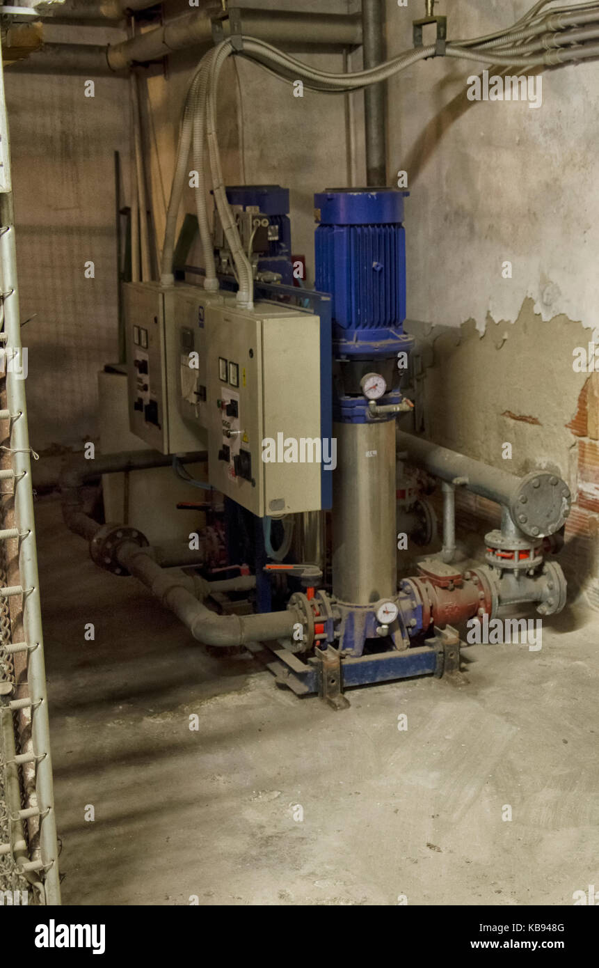 View of the fire prevention system of a building Stock Photo - Alamy