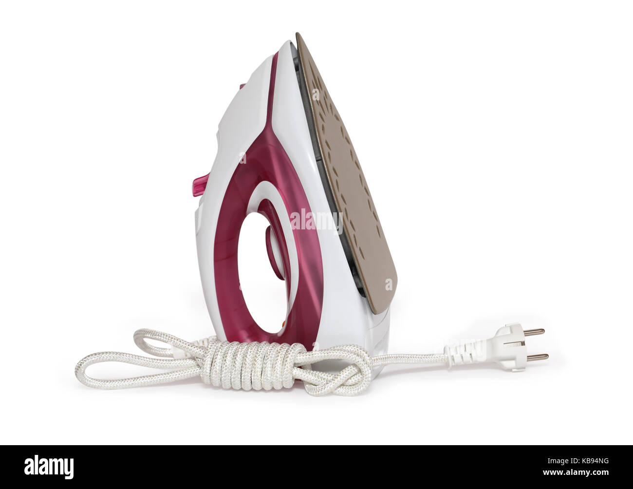 Modern electric iron isolated on white background. Clipping path is ...
