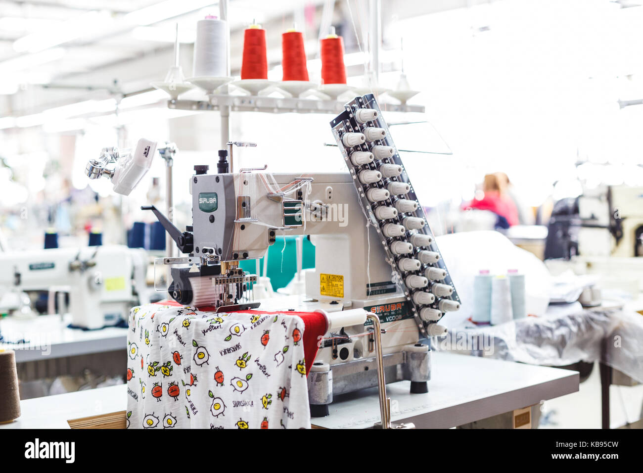 Close up overlock machine fabric hi-res stock photography and images ...
