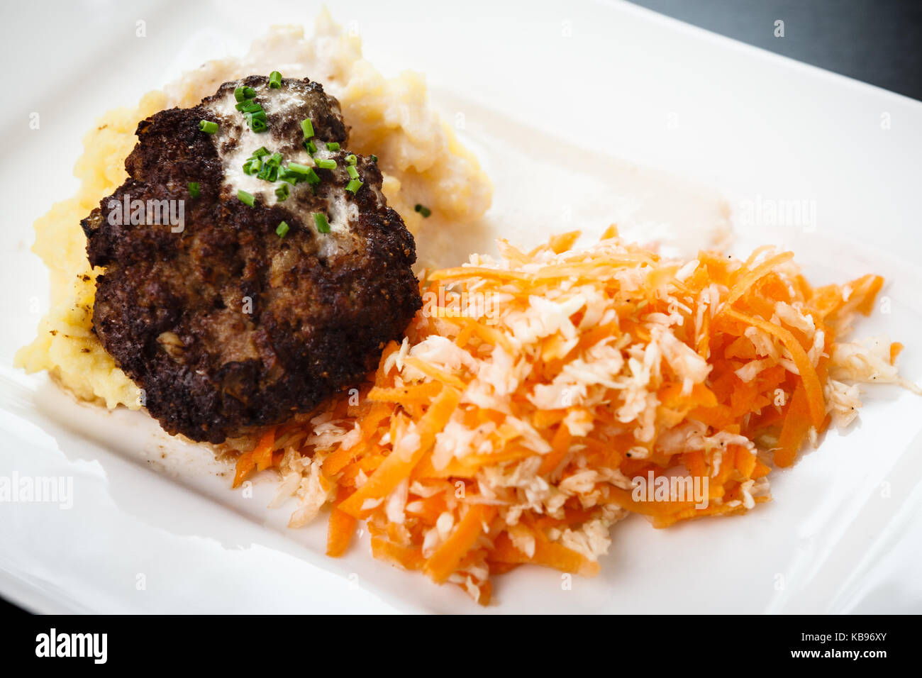 Minced beef cutlet Stock Photo - Alamy