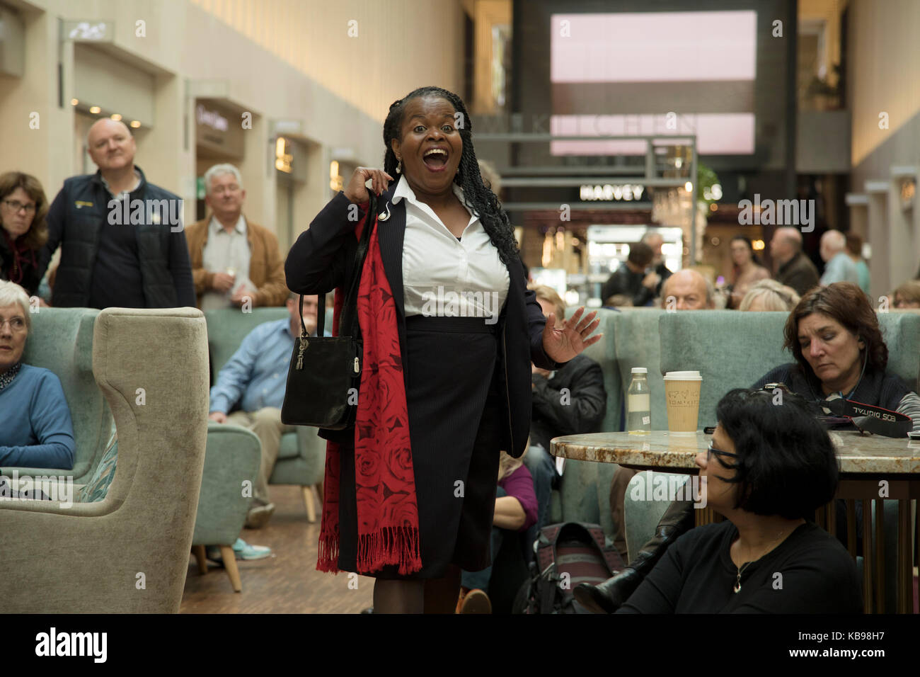 Singer Maureen Brathwaite from the Birmingham Opera Company performs Hi ...