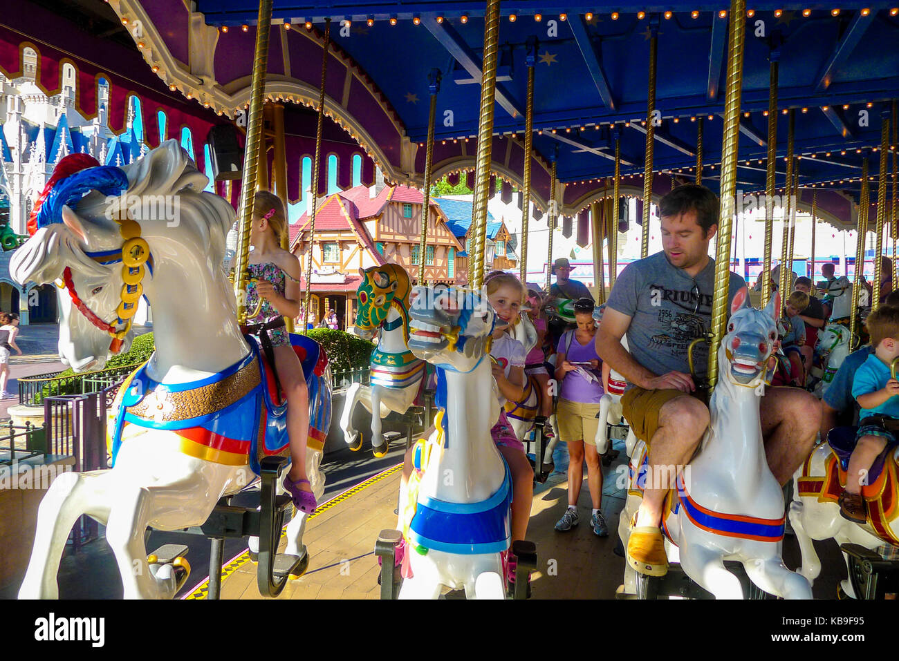 Magic kingdom orlando carousel hi-res stock photography and images - Alamy