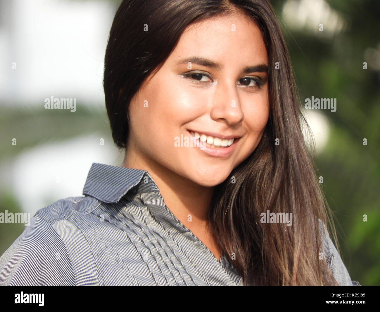 Peruvian Girl And Happiness Stock Photo - Alamy