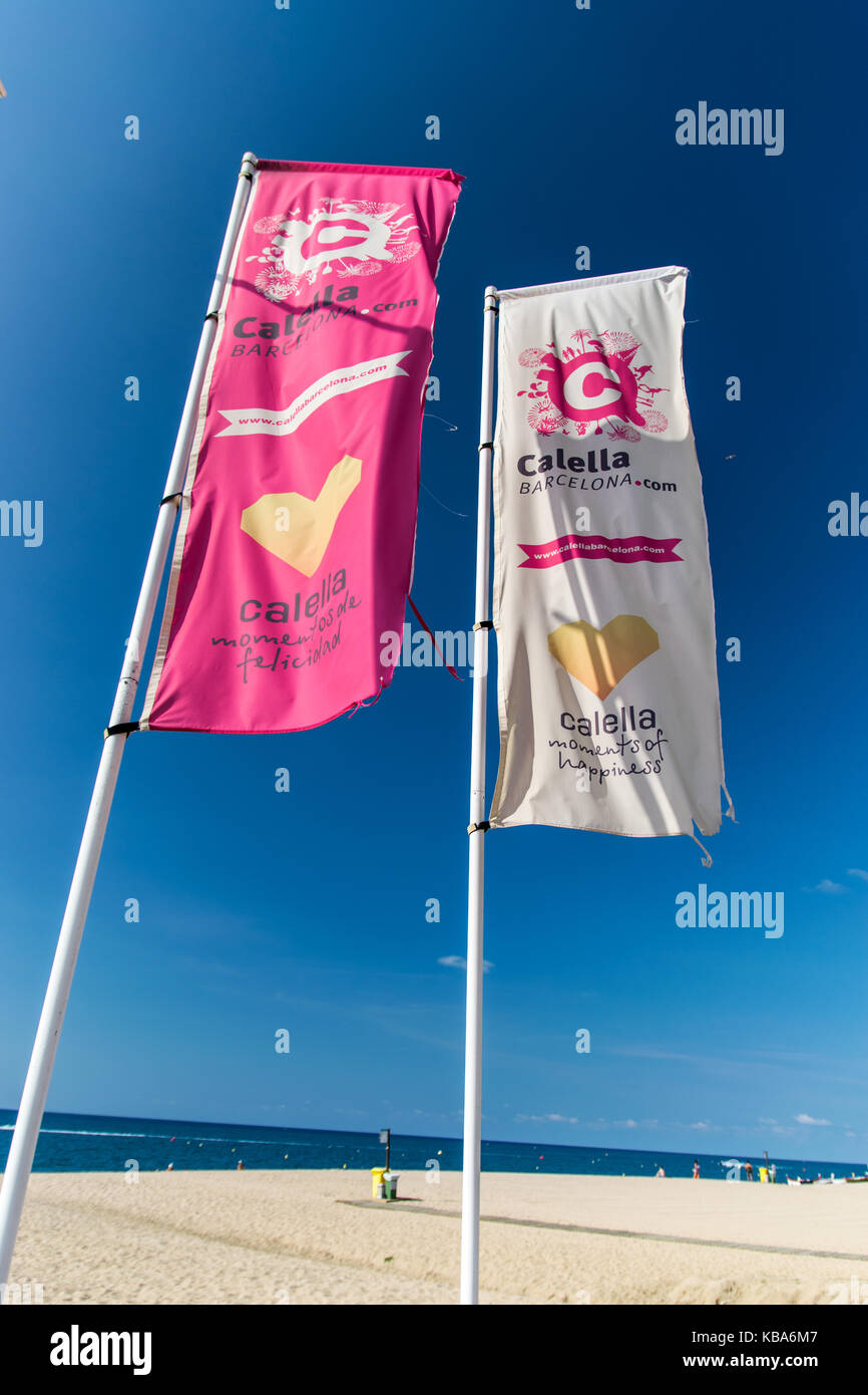 Beach of Calella, Spain Stock Photo - Alamy