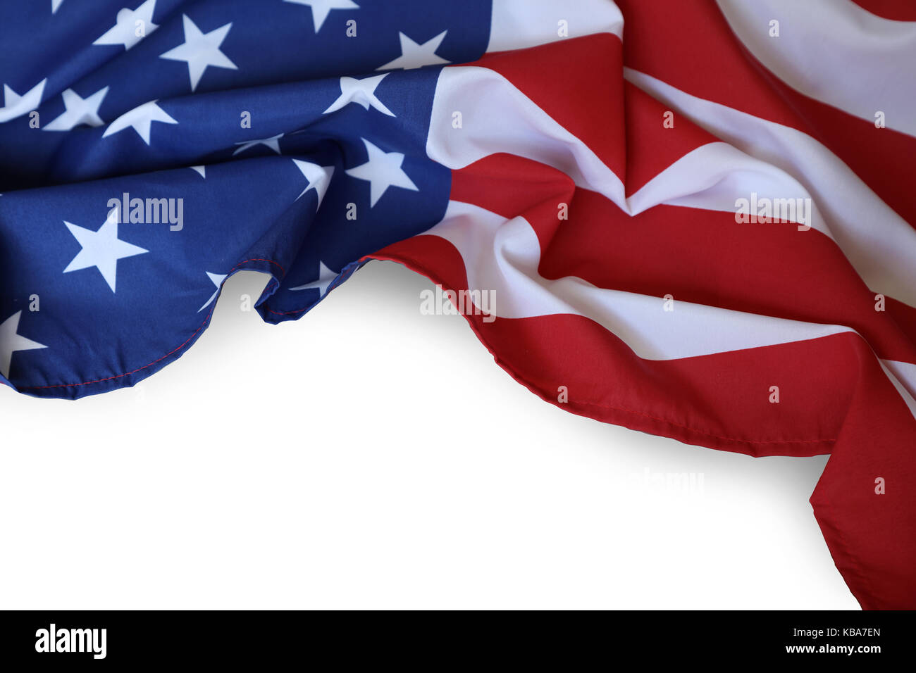 Closeup of American flag on plain background Stock Photo - Alamy