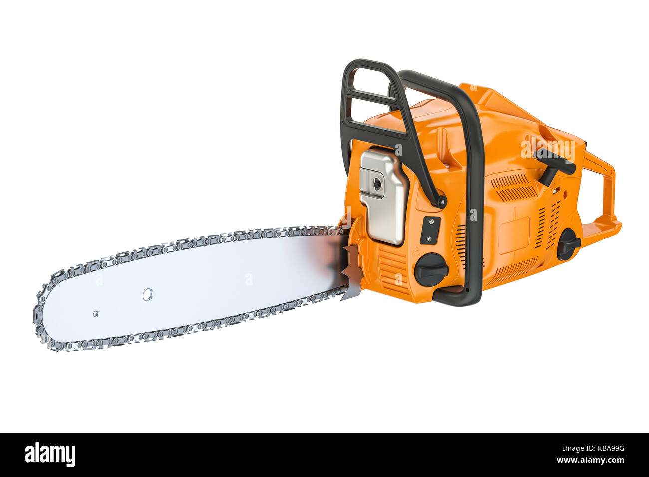 Chainsaw, 3D rendering isolated on white background Stock Photo - Alamy