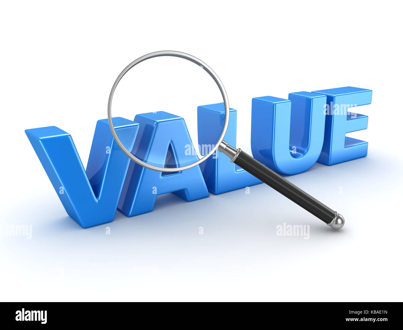 Value Text with Magnify Glass , This is a 3d Rendered Computer ...