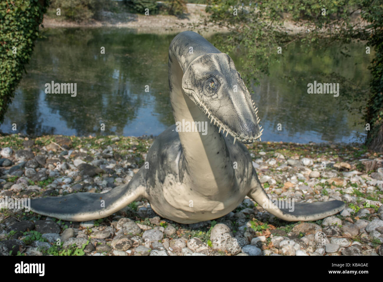 Plesiosaur into wild nature Stock Photo - Alamy