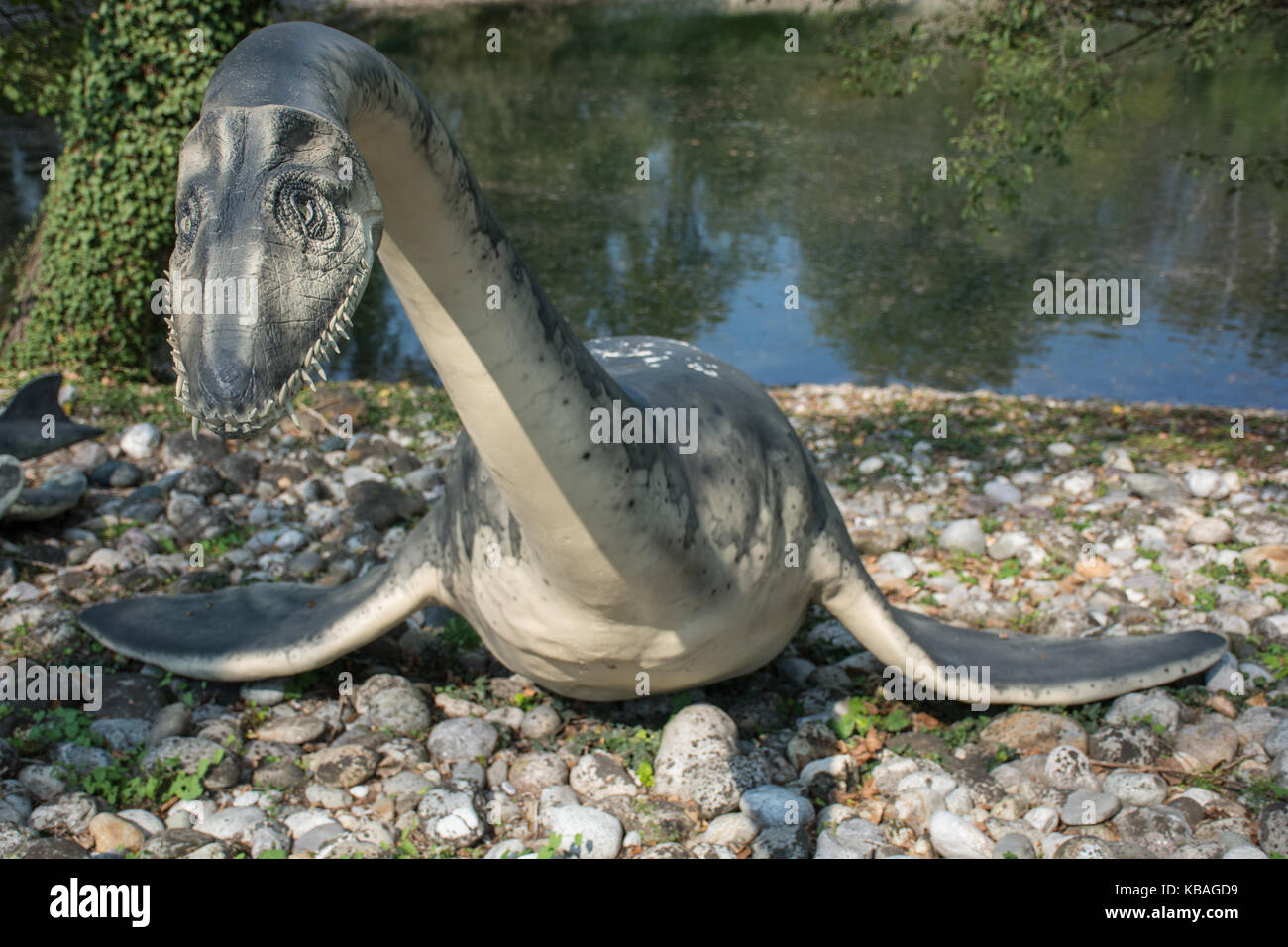 Plesiosaur into wild nature Stock Photo - Alamy