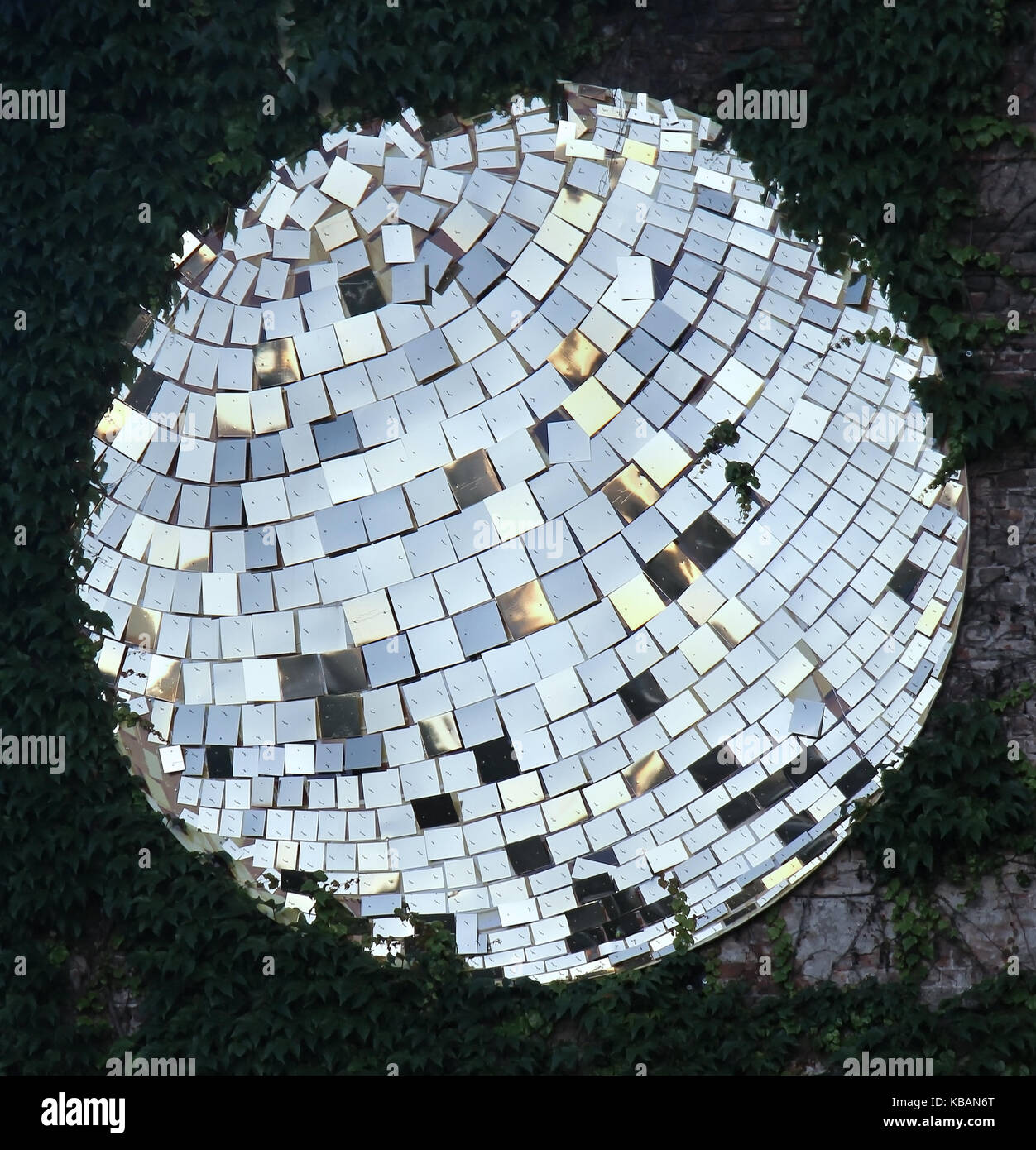 Sparkling crystals of disco ball on leaf background Stock Photo - Alamy