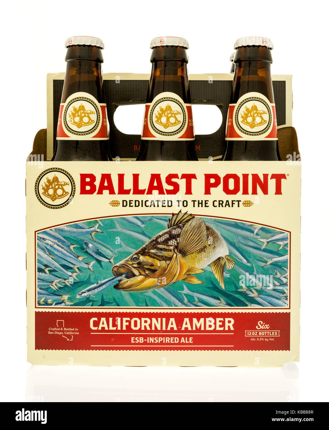 Winneconne, WI - 28 September 2017: A six pack of Ballast Point brewing ...