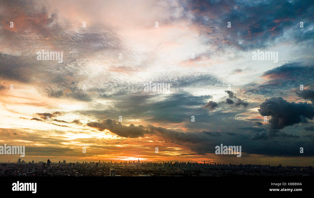 Colorful sunset sky in Twilight time Stock Photo - Alamy