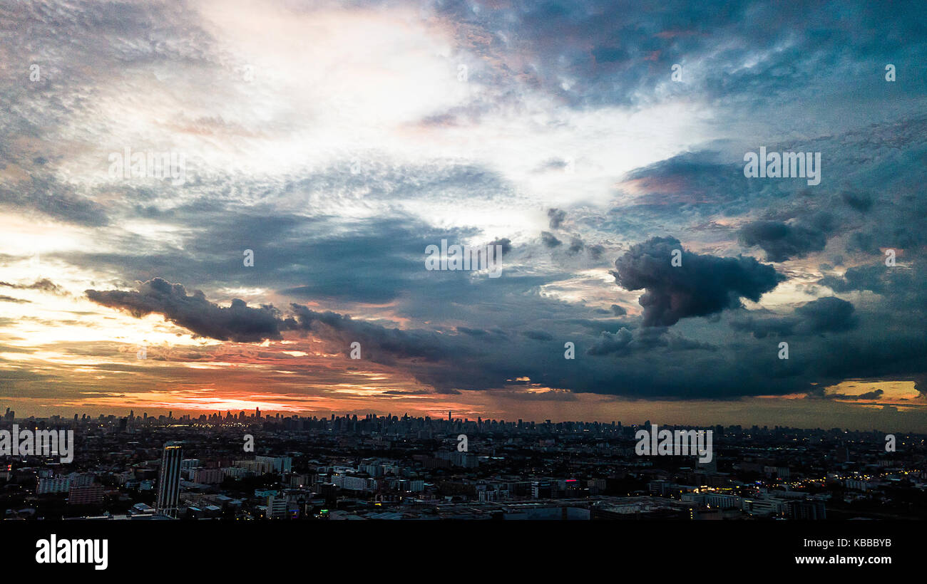 Colorful sunset sky in Twilight time Stock Photo - Alamy