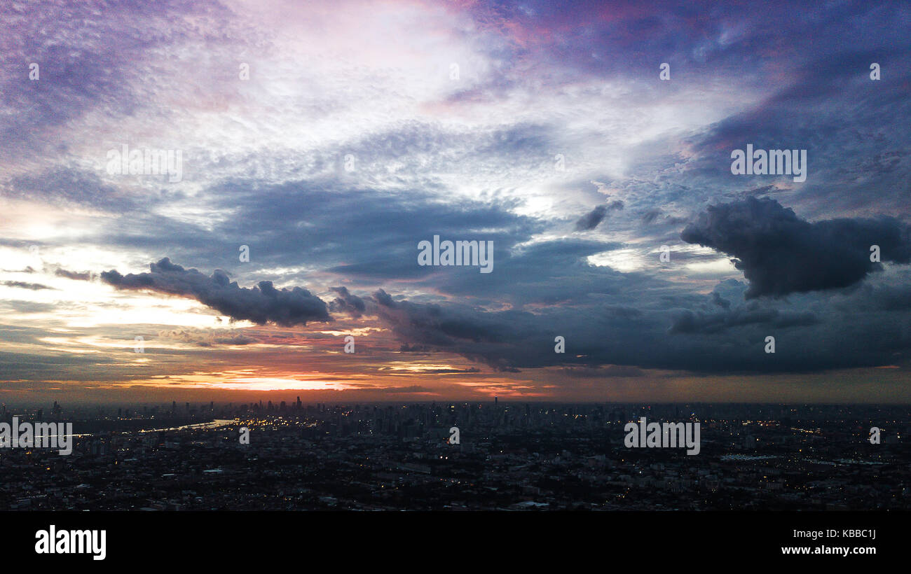 Colorful sunset sky in Twilight time Stock Photo - Alamy