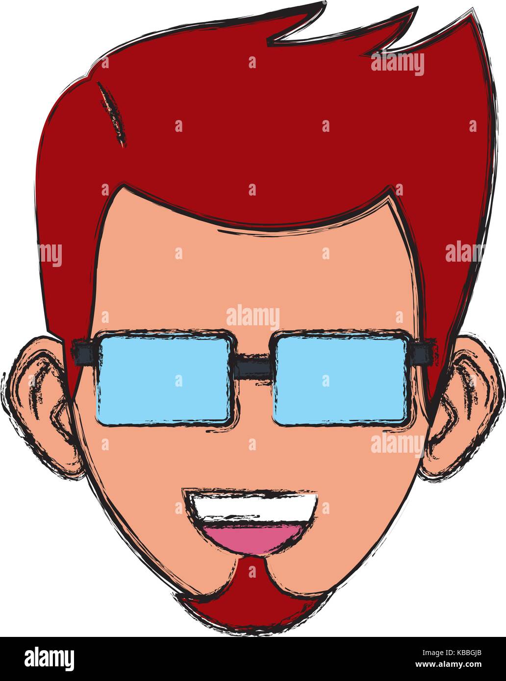 Young man with glasses cartoon Stock Vector Image & Art - Alamy