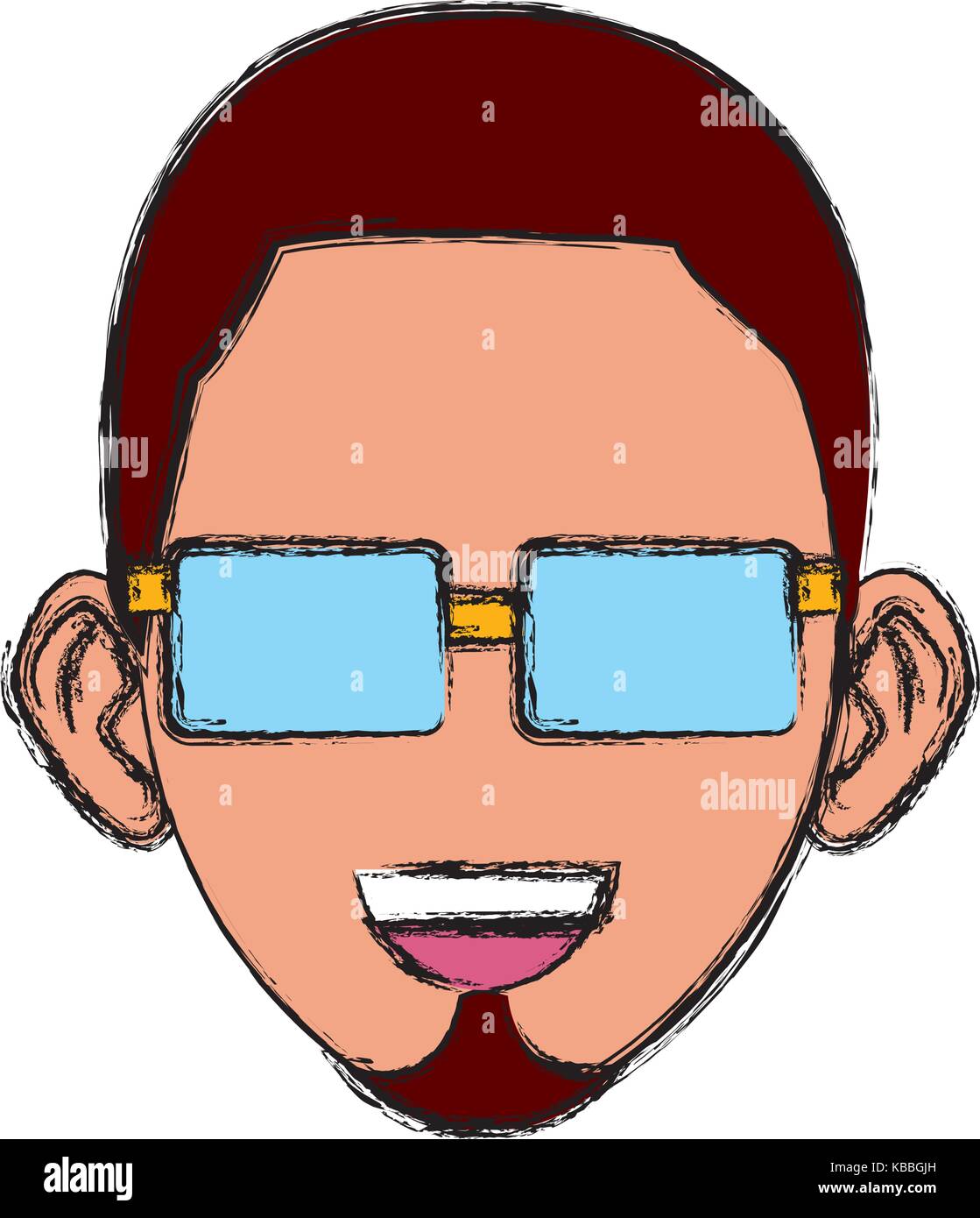 Young man with glasses cartoon Stock Vector Image & Art - Alamy