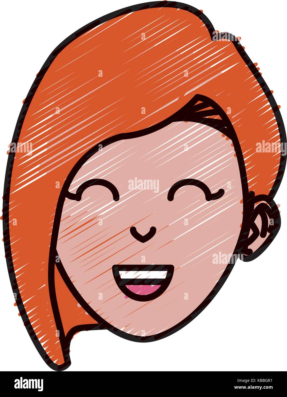 Young woman cartoon scribble hi-res stock photography and images - Alamy