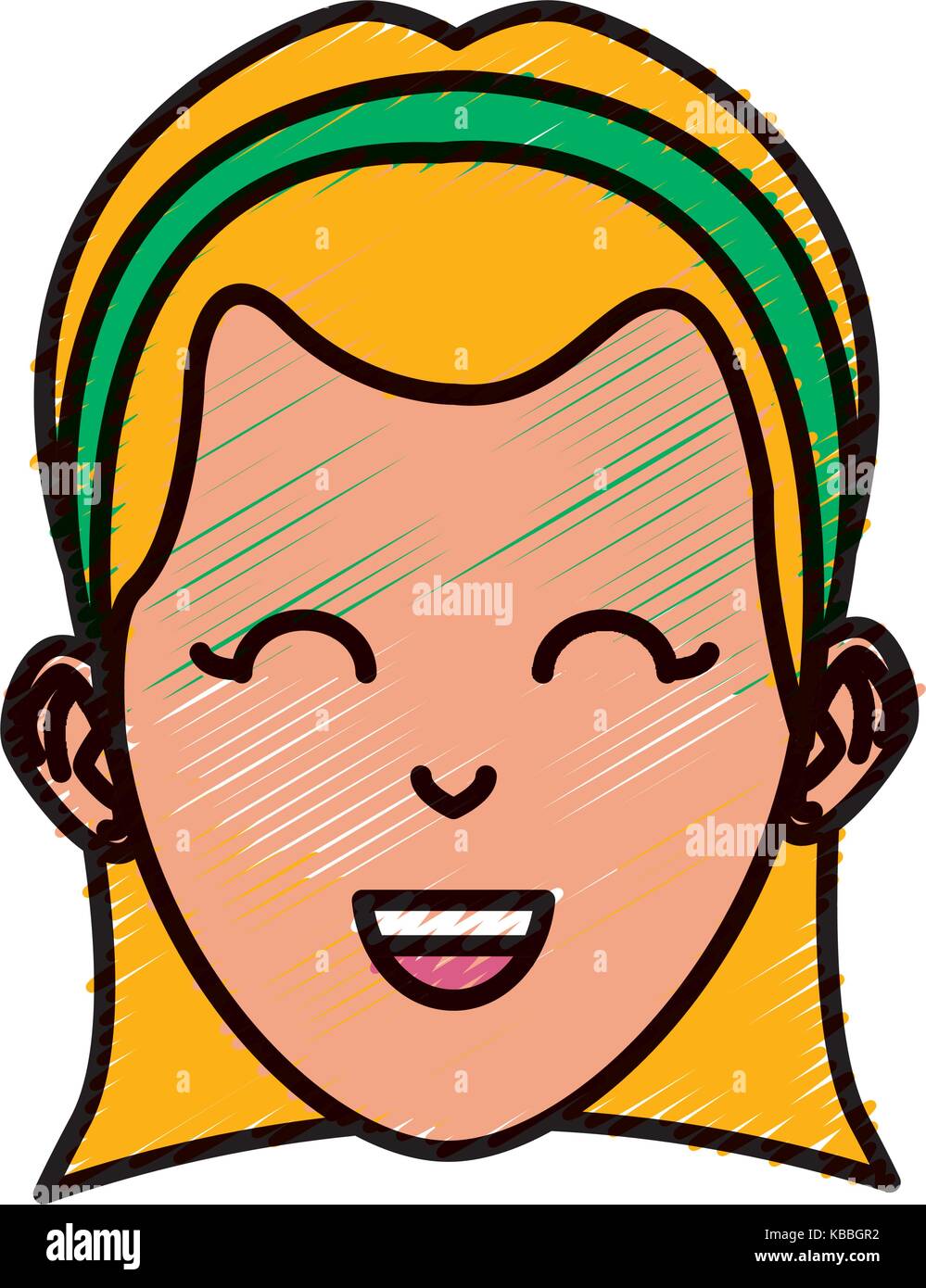 Young woman cartoon scribble Stock Vector Images - Alamy