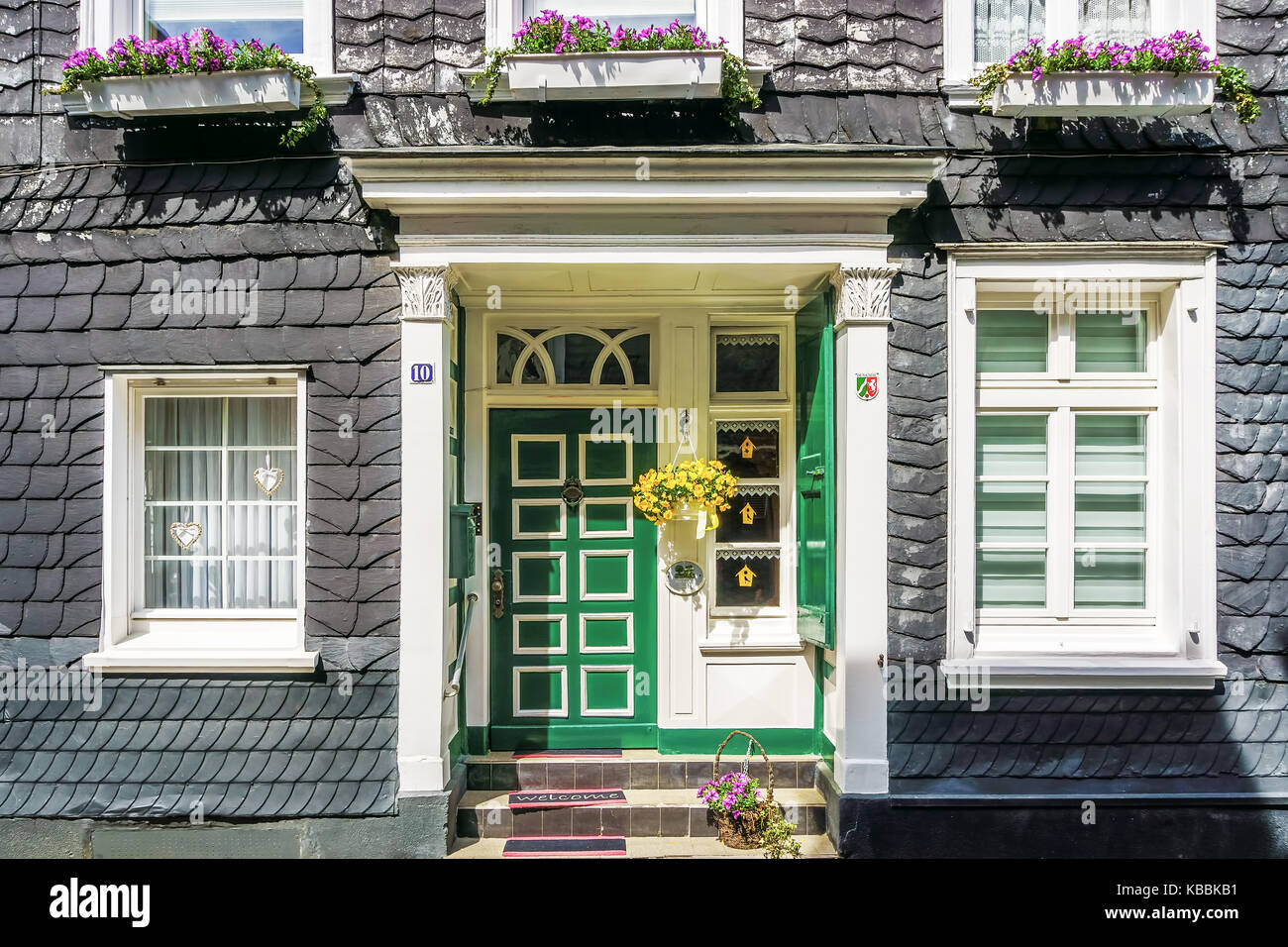 The welcome mat is out at the entrance to a residence in the scenic ...