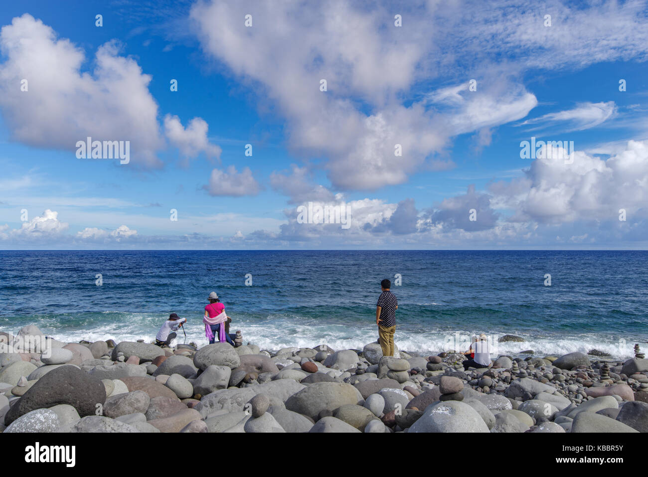 Valugan Boulder Beach in Basco, Batanes, Philippines Stock Photo - Alamy