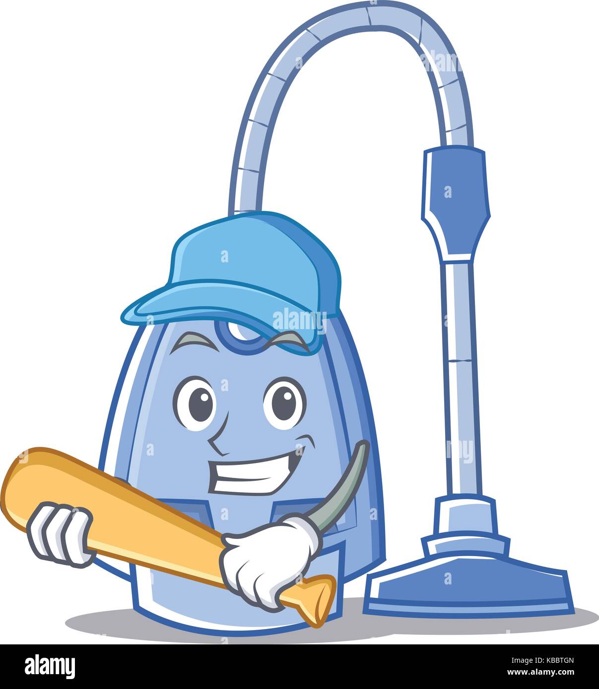 Playing baseball vacuum cleaner character cartoon Stock Vector Image ...