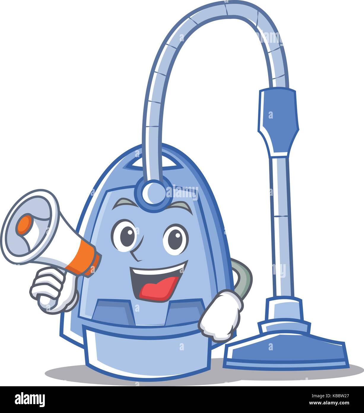 With megaphone vacuum cleaner character cartoon Stock Vector Image ...