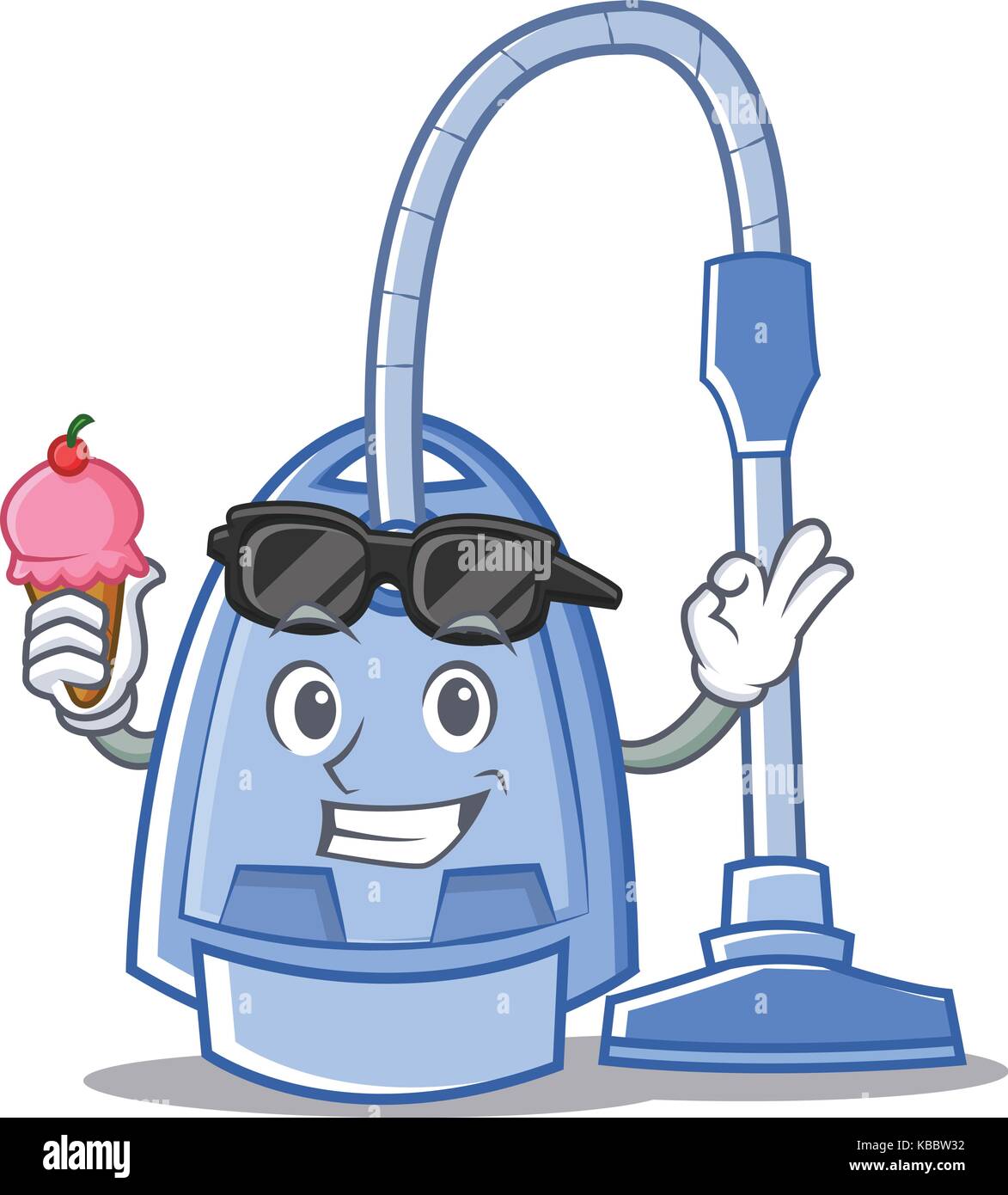 With ice cream vacuum cleaner character cartoon Stock Vector Image ...