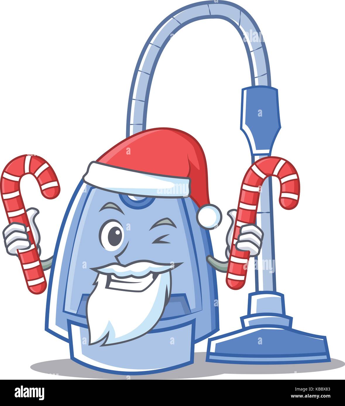 Santa with candy vacuum cleaner character cartoon Stock Vector Image ...