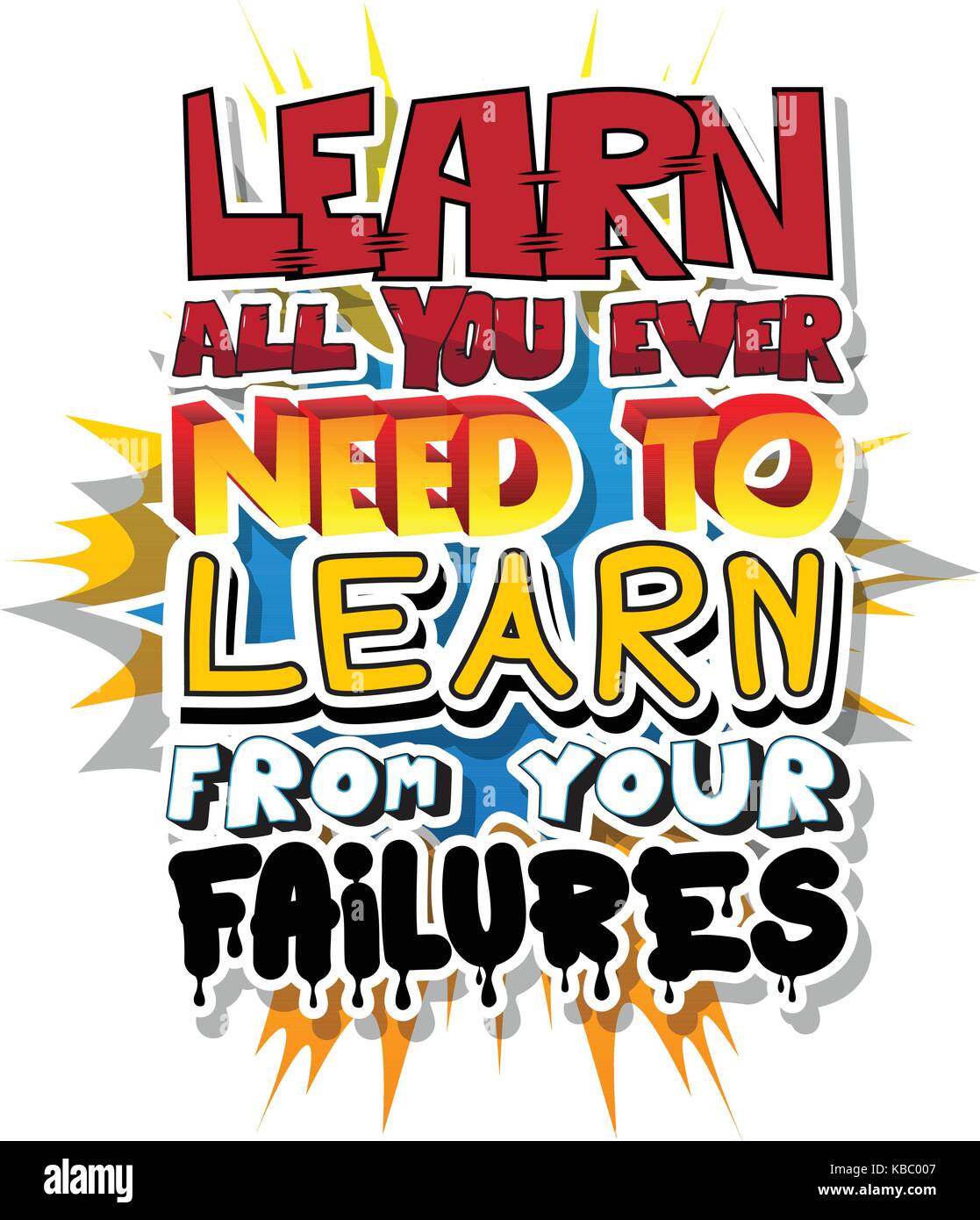 Learn from failures Stock Vector Images - Alamy