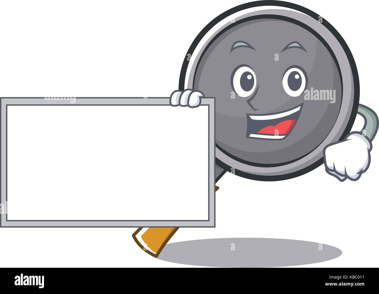 With board boafrying pan cartoon character Stock Vector Image & Art - Alamy