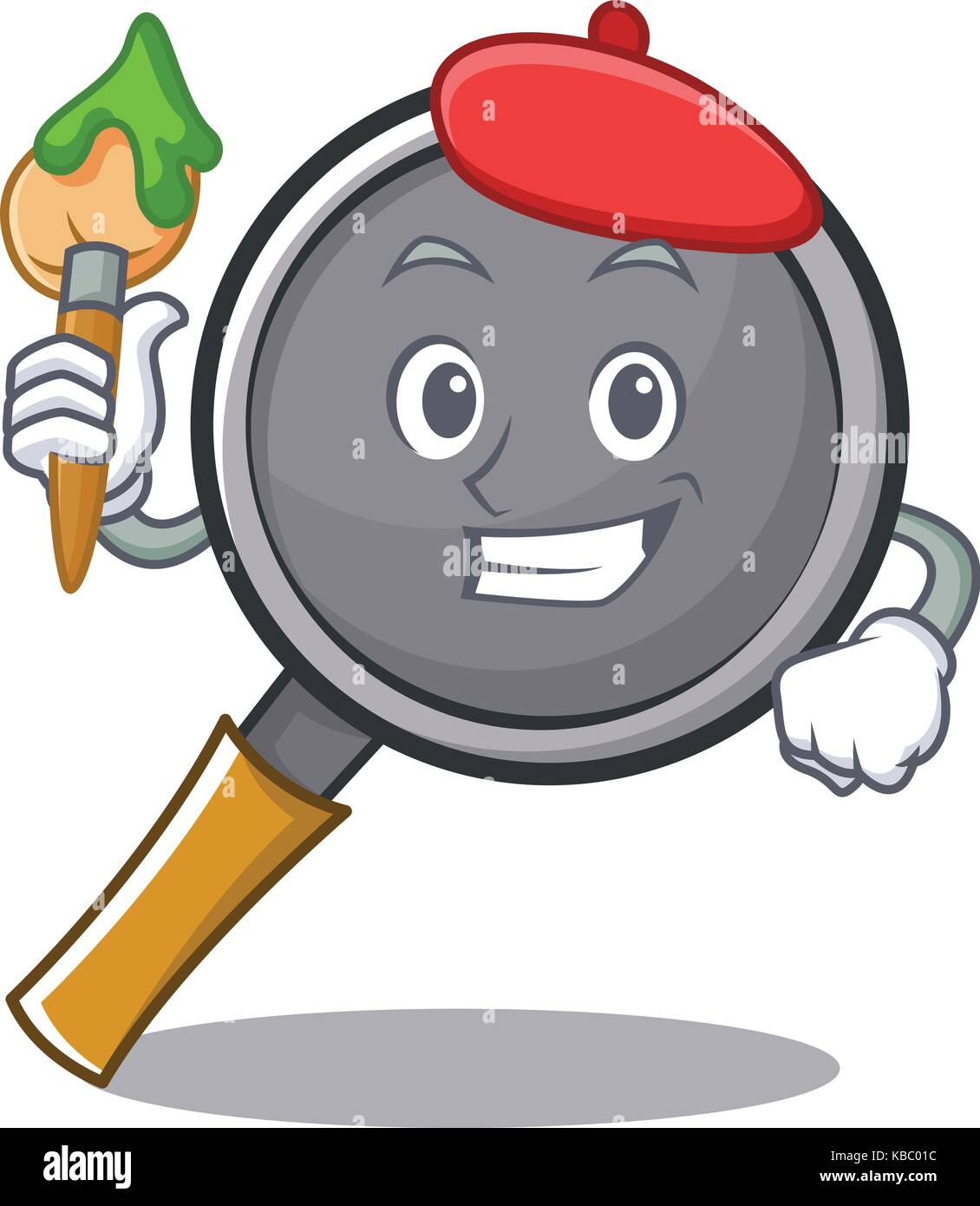 Artist frying pan cartoon character Stock Vector Image & Art - Alamy