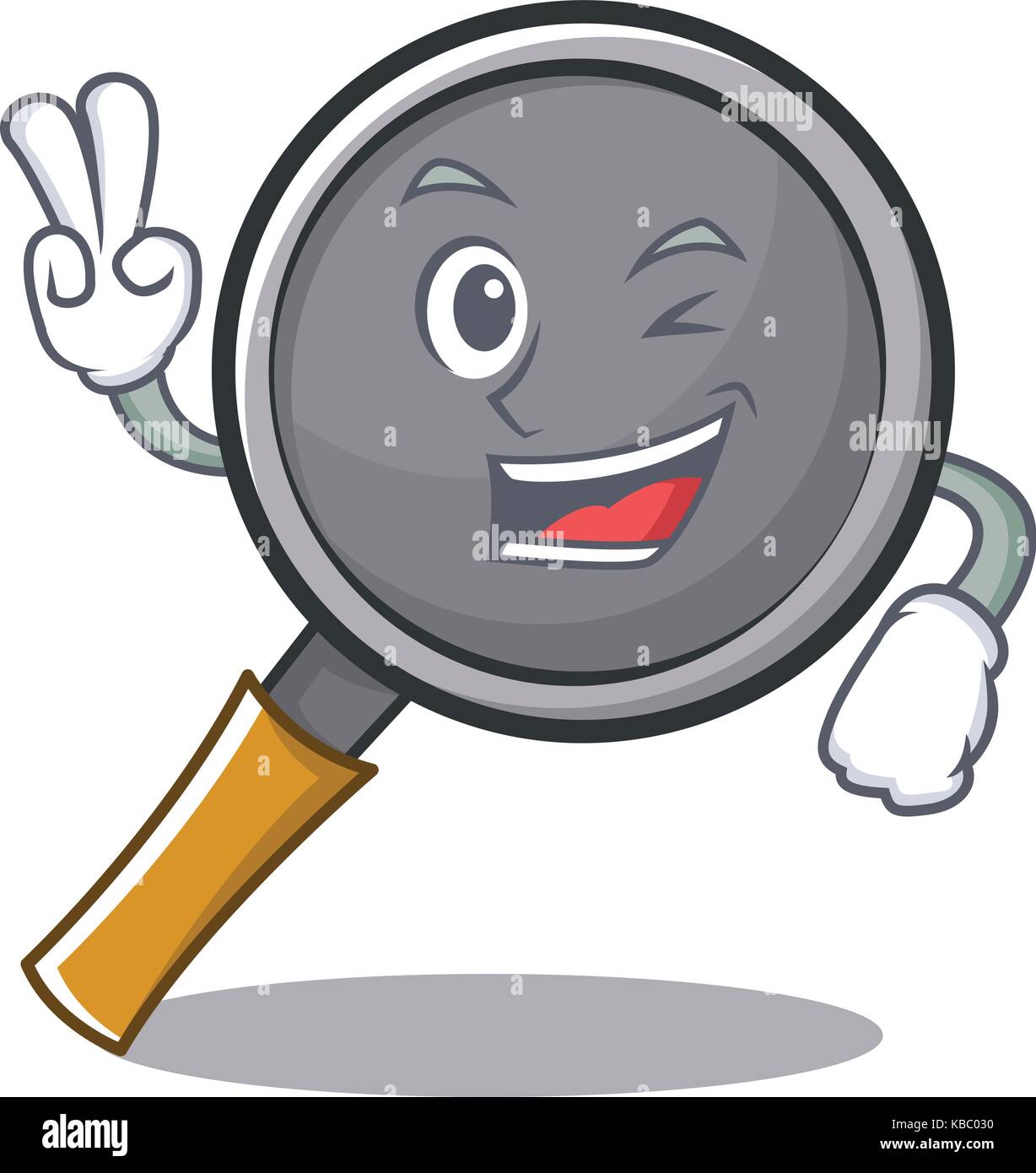 Two finger frying pan cartoon character Stock Vector Image & Art - Alamy
