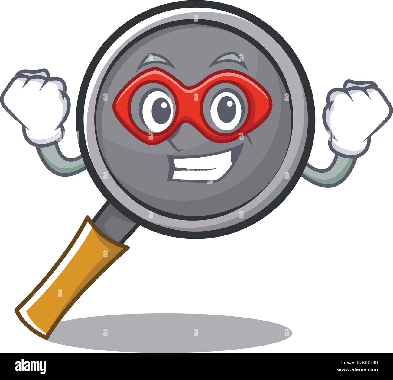 Super Hero Frying Pan Cartoon Character Stock Vector Image And Art Alamy
