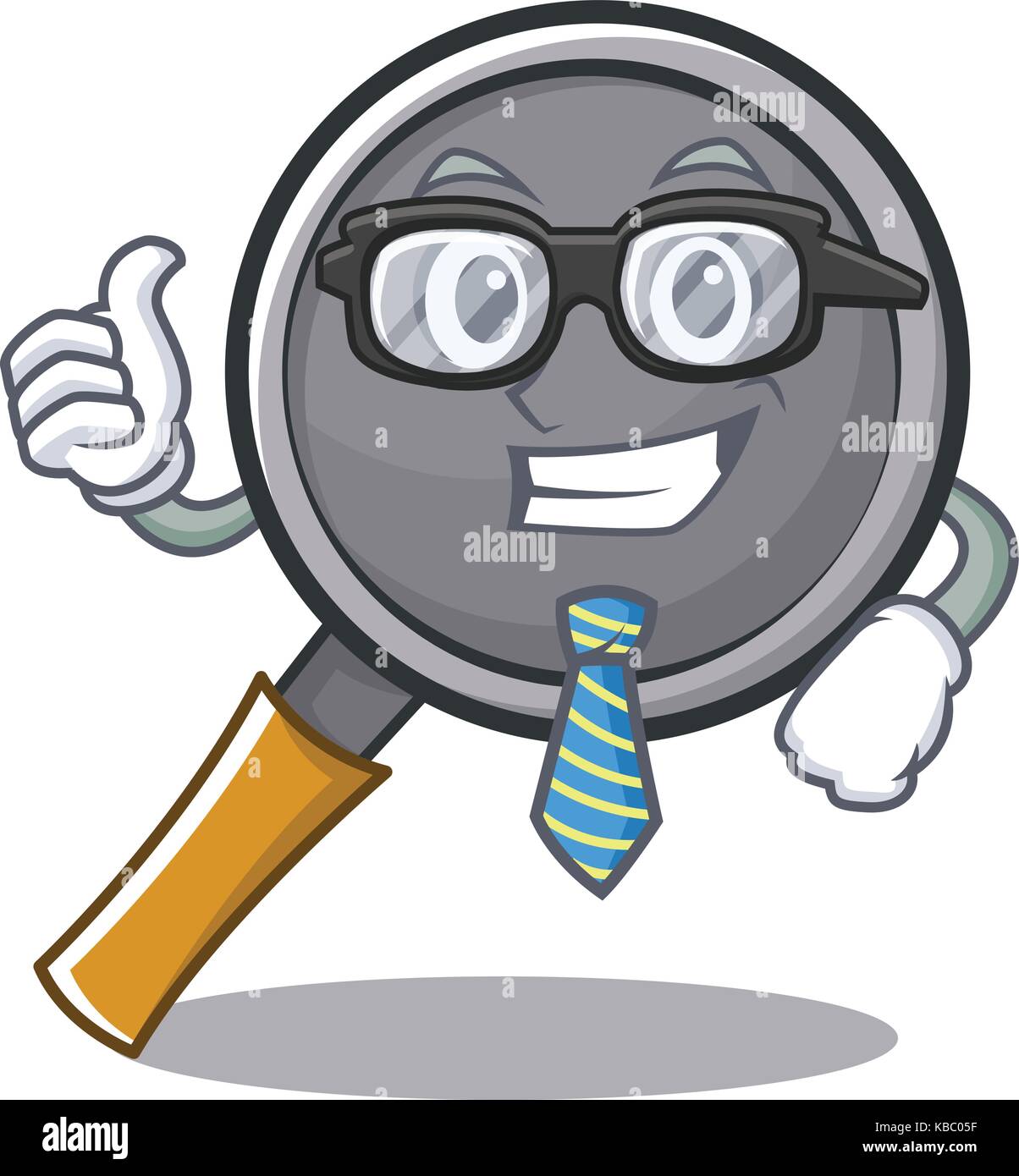 Businessman frying pan cartoon character Stock Vector Image & Art - Alamy