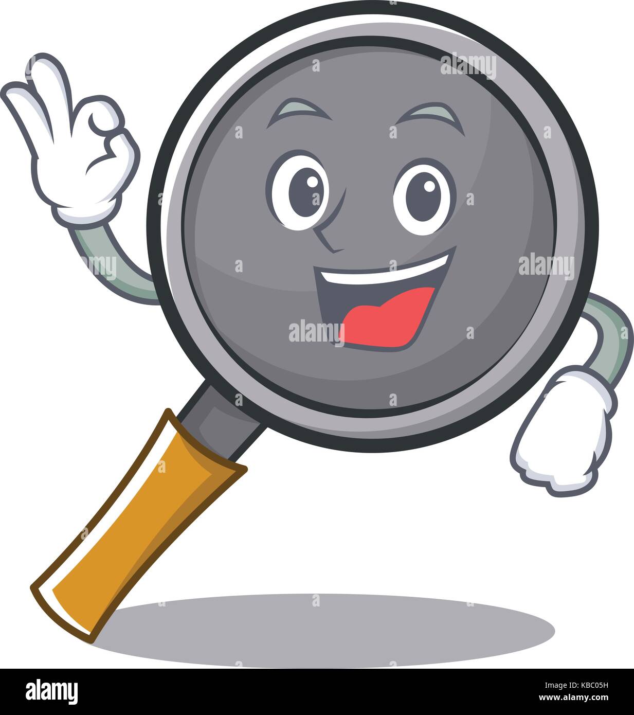 Okay frying pan cartoon character Stock Vector Image & Art - Alamy
