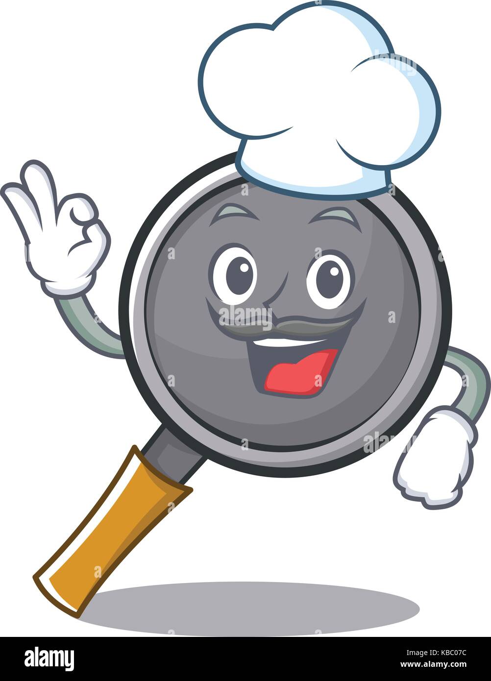 Chef frying pan cartoon character Stock Vector Image & Art - Alamy