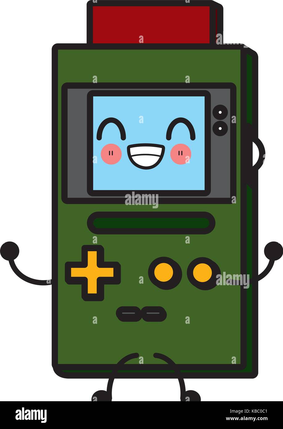 Portable videogame console cute kawaii cartoon Stock Vector Image & Art ...
