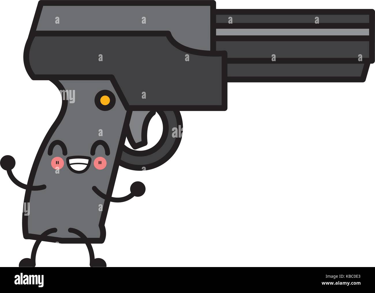 Videogame gun pistol cute kawaii cartoon Stock Vector Image & Art - Alamy
