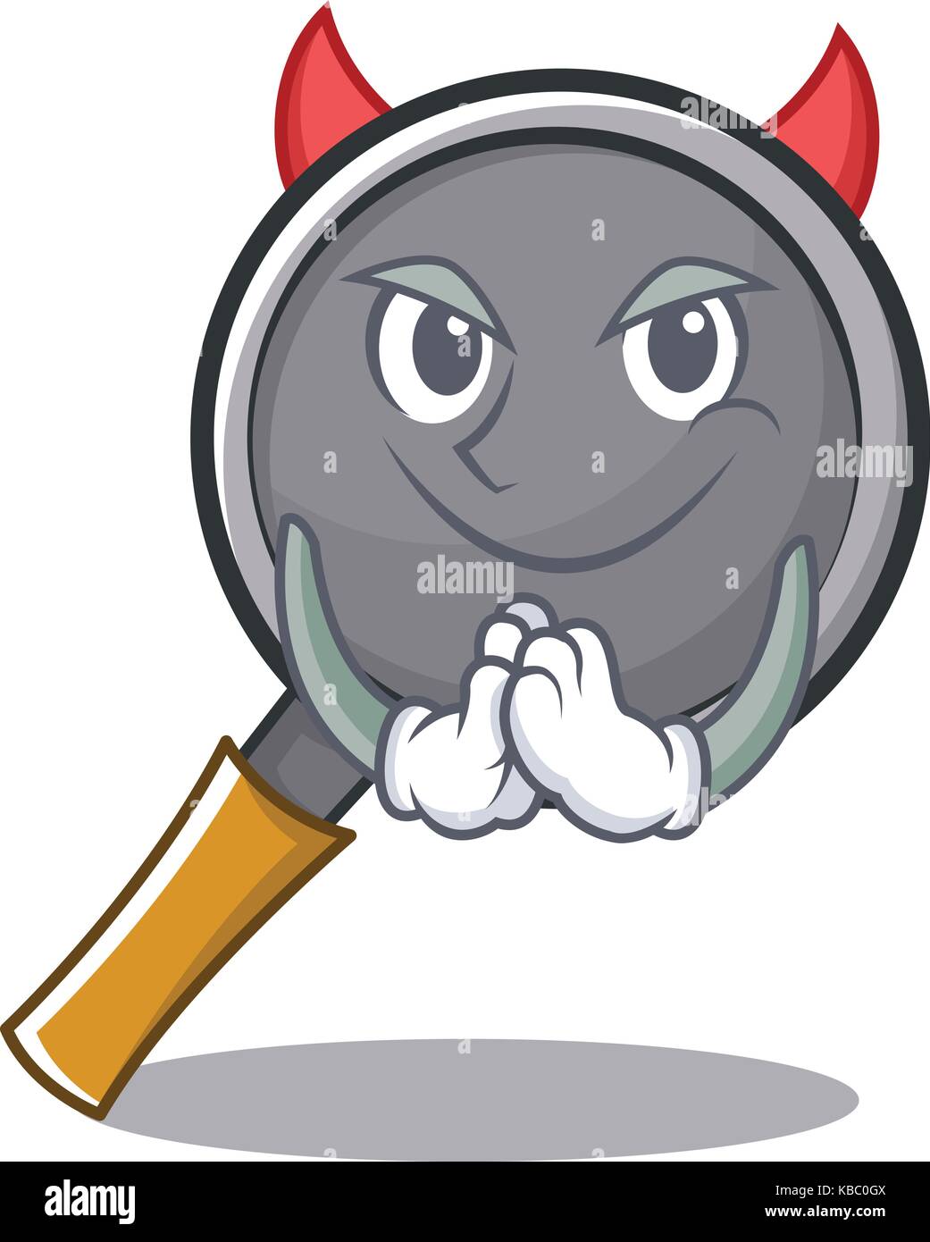Devil frying pan cartoon character Stock Vector Image & Art - Alamy
