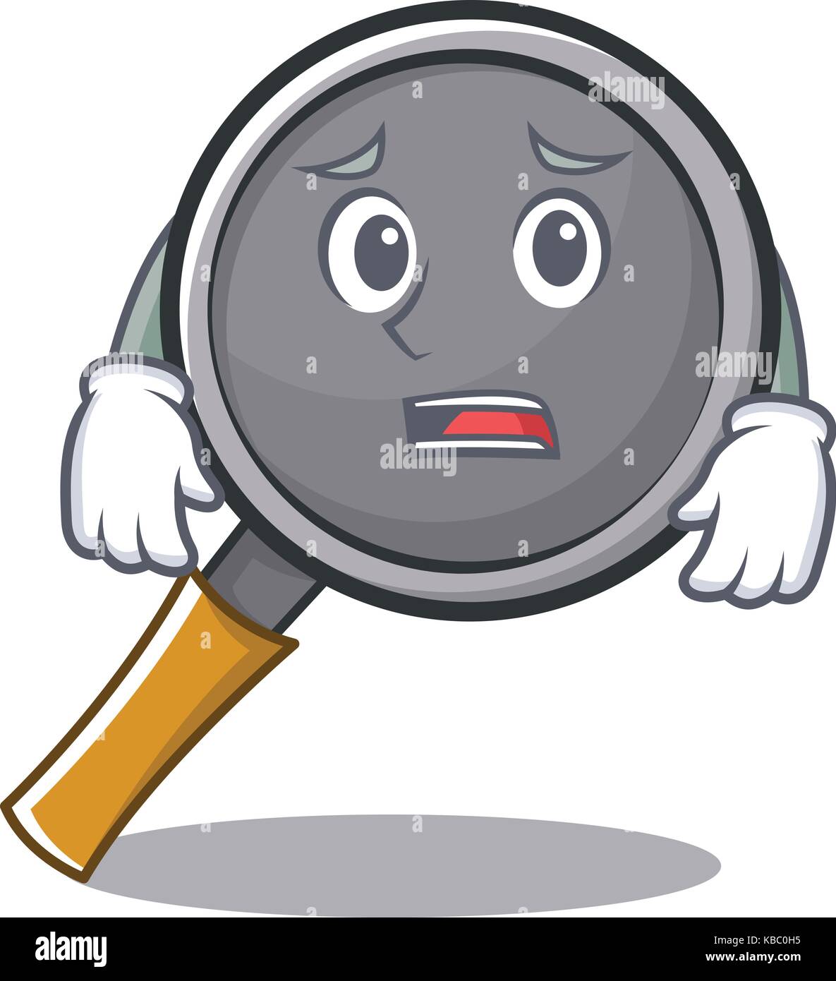Afraid frying pan cartoon character Stock Vector Image & Art - Alamy