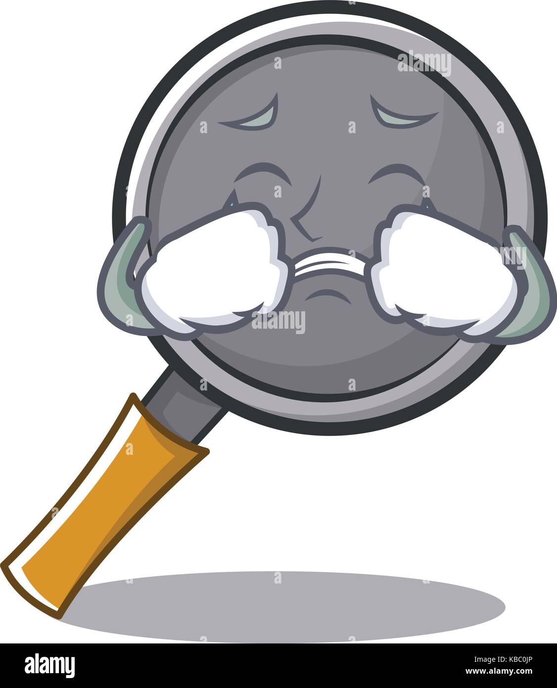 Crying frying pan cartoon character Stock Vector Image & Art - Alamy