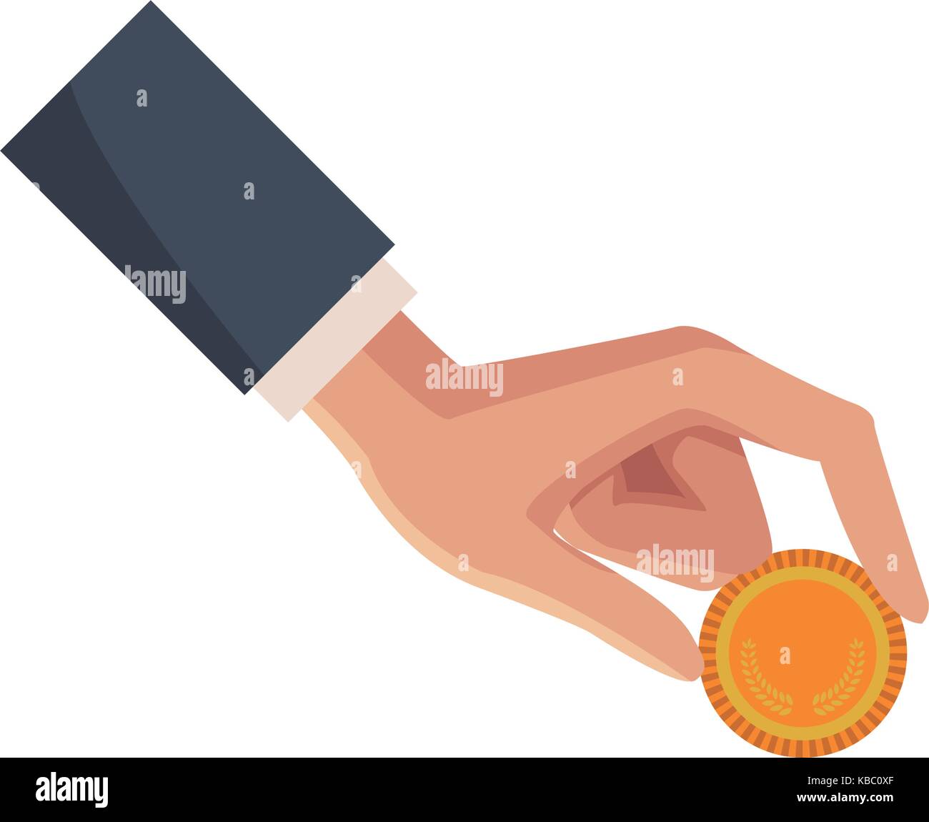 Hand with Coin money isolated Stock Vector Image & Art - Alamy