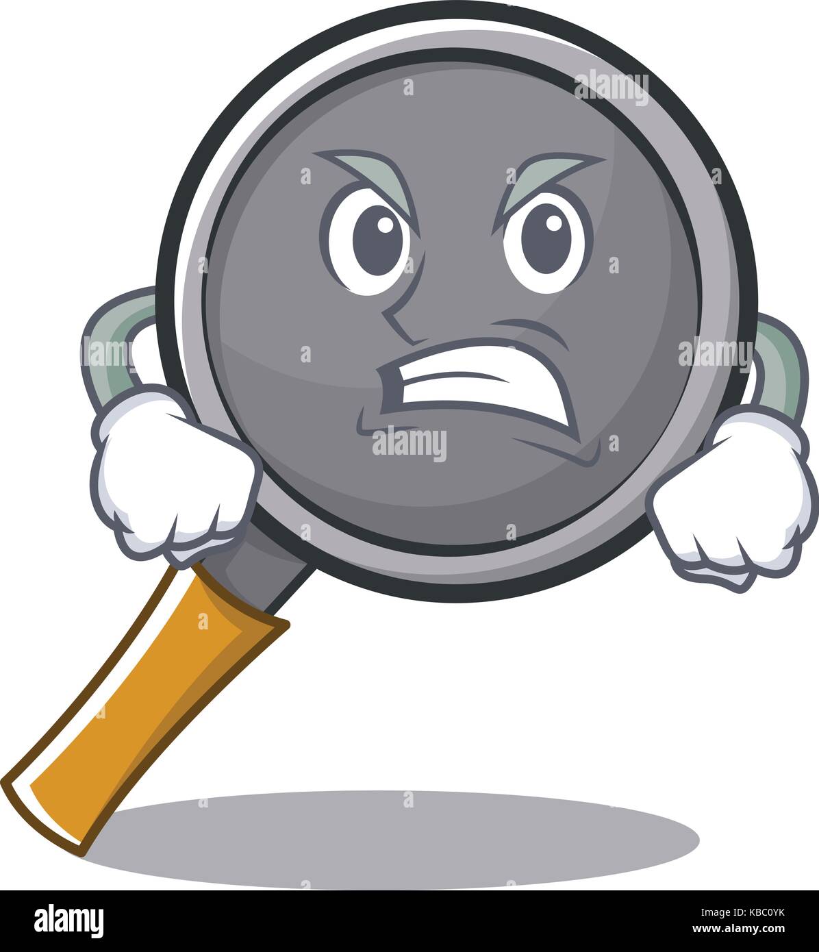 Angry frying pan cartoon character Stock Vector Image & Art - Alamy