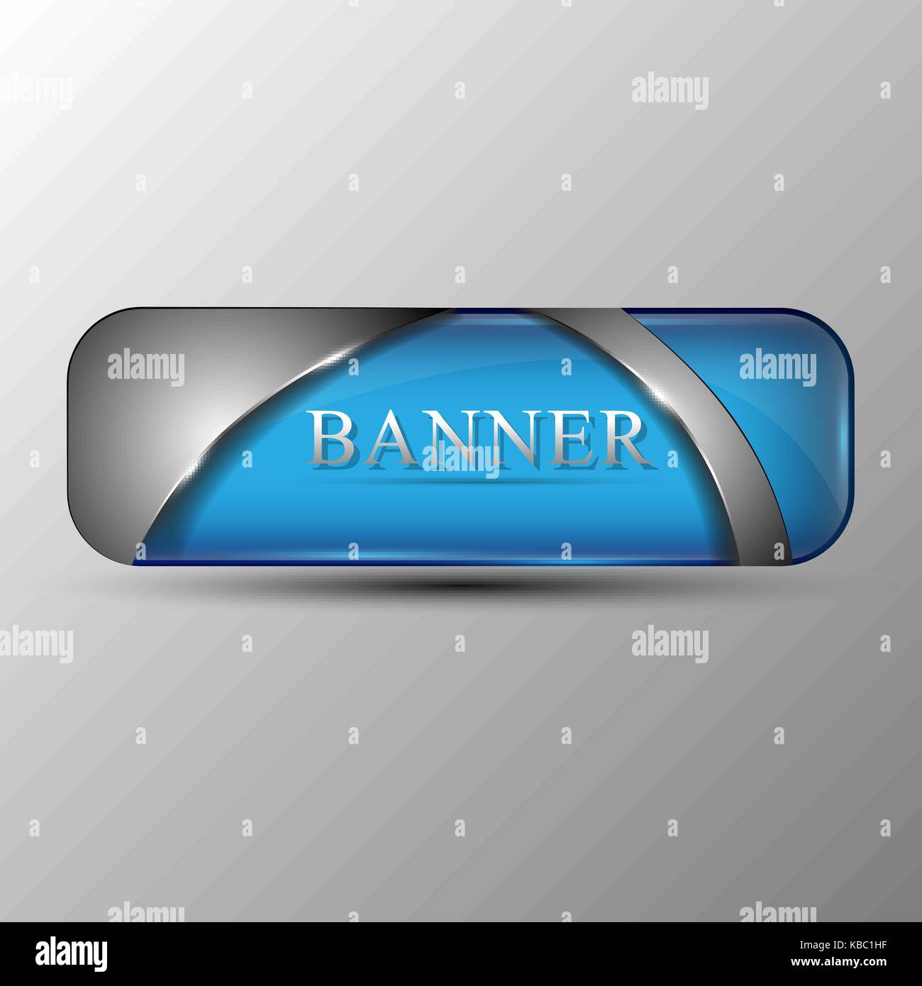 The vector isolated banner with metal element Stock Vector Image & Art ...