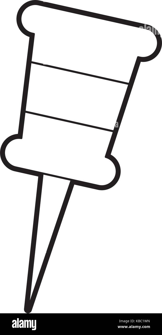 school push pin thumbtack side view tool Stock Vector Image & Art - Alamy