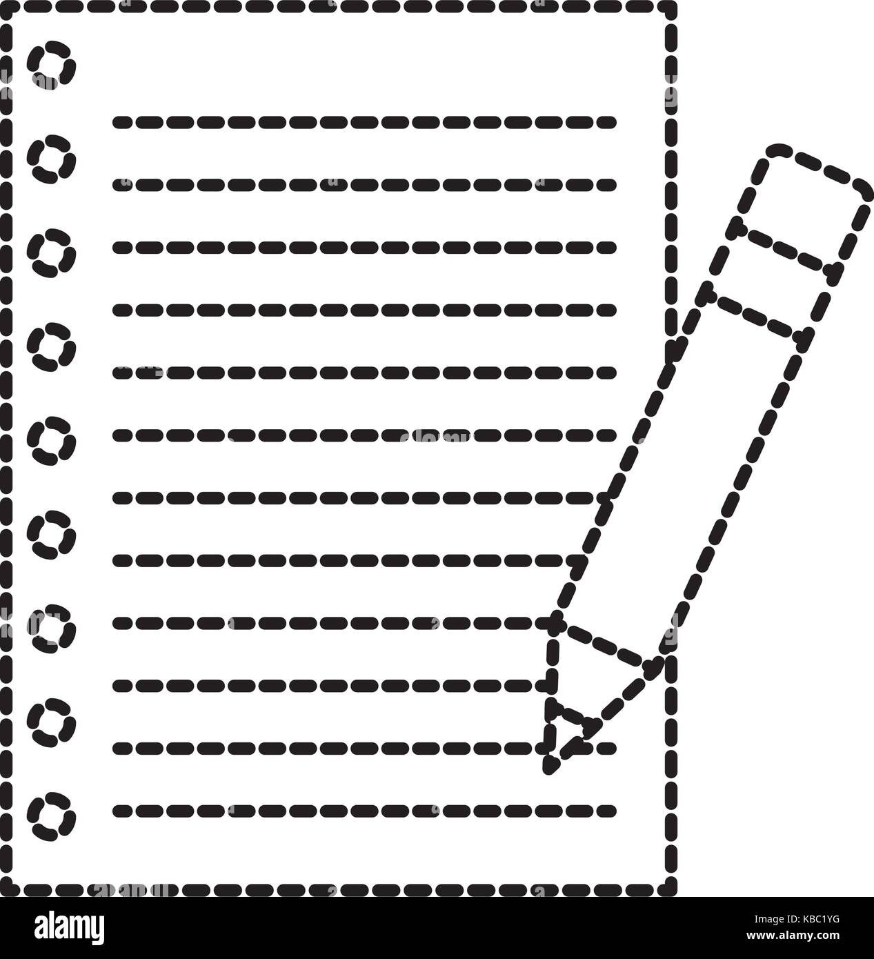 school paper and pencil utensil study Stock Vector Image & Art - Alamy